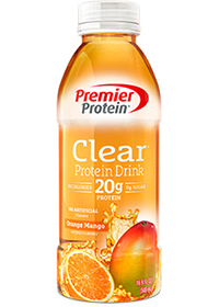 Premier Protein Clear Protein Drink, Orange Mango, Product - Overview