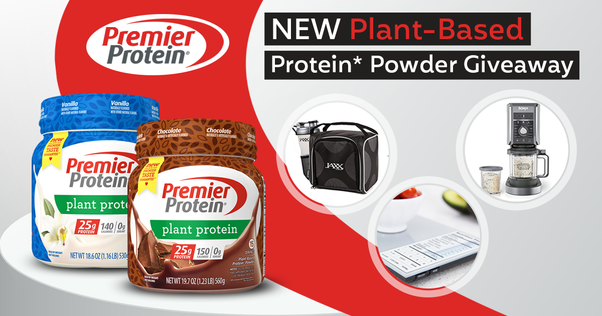NEW! Plant-Based Protein* Powder Giveaway by Premier Protein® : ObesityHelp